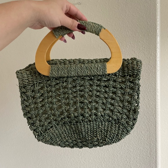 White Stag | Bags | Vintage Clutch White Stag Straw Green Bag | Poshmark